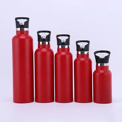 China Camping & Hiking Hydration Canteens 3 Lids Narrow Straw Lid Leak Proof Vacuum Insulated Stainless Steel Hot & Cold Double Walled Sports Water Bottle Midnight Black 32 Oz for sale