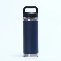 China 27oz Stainless Steel Standard Water Bottle Double Wall Vacuum Bottle With Comfortable Carrying Handle Hot Cold Water 24 Hours For Gym Travel Outdoor Workout for sale
