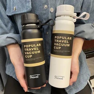 China Dual Stainless Steel 650ml 850ml 1100ml Vacuum Flask Climbing Fitness Thermal Tea Cup Insulated Cold Performance Outdoor Sports for sale
