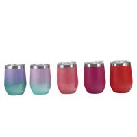 China 12 OZ Stainless Steel Wine Tumbler With Lid Wine Glass Tumbler Double Wall Vacuum Insulated Travel Tumbler Cup For Coffee Wine Cocktails for sale