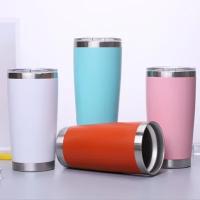 China 20oz Stainless Steel Thermal Travel Mug With Lid Double Walled Vacuum Insulated Coffee Tumbler Cup For Home Office Sports 600ml for sale
