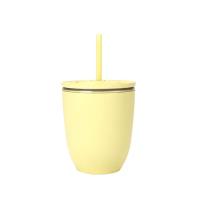 China wholesale Summer Double wall Plastic mug Lightweight Large Capacity Portable Rubber Coated With Vehicle Mounted Frosted Straw water bottle for sale