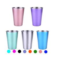 China Stainless Steel Shot Glass 6oz Drinking Vessel Wine Cup Unbreakable Coffee Tea Cup For Outdoor Camping Travel Silver for sale