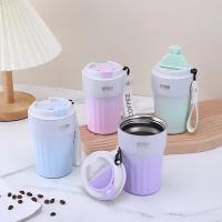 China Smart Coffee Thermos Temperature Display and LED Insulated Travel Mug for Summer Cold Storage Direct Drinking or Straw for sale