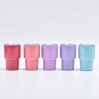 China 3oz Mini Tumbler Shot Glass With Straw And Lid , 24 Pack Stainless Steel Sublimation Shot Glasses For Wedding Party Whiskey Cocktail Bar With Straw And Lid for sale