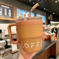 China Double Wall Stainless Steel Tumbler with Handle and Straw Lids 16 Oz Vacuum Travel Coffee Mug for sale