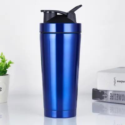 China Stainless Steel Shaker Bottle Noise-Free 24 Oz Insulated Metal Shakers Bottles Cup For Protein Mixes And Pre Workout 100% Leak Proof for sale
