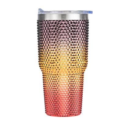 China Car-Mounted Double Layer Plastic Large Capacity 30oz Ice Maker Cup Inner Steel Outer Plastic Water Cup Stainless Steel Durian Cup for sale