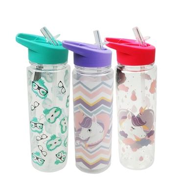 China Renewable RAS  Handle-equipped Single-layer Straight-topped Water Bottle  700ml Plastic Sports Water Bottle GRS Certified for sale