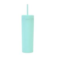 China Multicolor Skinny Tumblers With Lids And Straws 12 Pack  16oz Double Wall Acrylic Tumbler Tall Matte Skinny Tumblers Bulk With Free Straw Cleaner Reusable for sale