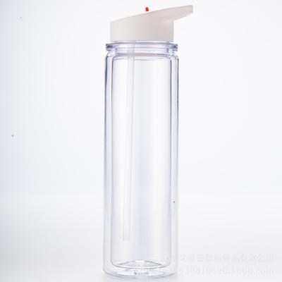 China Double-layer Sequined Handle Water Bottle, Portable Sports Water Bottle With Middle Layer For Inserting RAS Water Bottle GRS Certified for sale