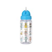 China 2025 New Style Children's Plastic Cup With Straw Direct Drinking Water Bottle Shoulder Strap Portable Student Summer Helmet Water Cup for sale