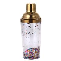 China Cross-border  New Stainless Steel Glass With Engraved Scale Cocktail Shaker Glass Milk Tea Glass 450ML for sale