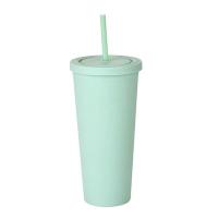 China 22oz Matte Pastel Tumblers Colored Double Wall Insulated Acrylic Tumblers With Lids And Straws Easy To Clean Perfect For Custom Creations for sale