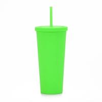 China Multipurpose Custom Logo Bpa Free 24 Oz Plastic Tumblers Matte Double Wall Acrylic Cup 450/700ml Eco Friendly Dishwasher Safe Easy To Clean for sale