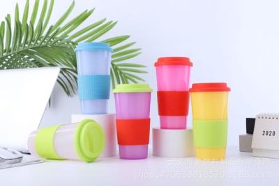 China Double-layer Plastic 16oz Coffee Large Capacity Unisex Mug Macaron Color Drink Directly Cup for sale