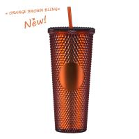 China Factory Direct Supply Double-layer Plastic Straw Cup, Large Capacity Creative 710ml Durian Cup, Prickly Cup, Portable Diamond Cup for sale