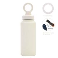 China New Cross-border Mobile Phone Magnetic Stand Water Cup Outdoor Large-capacity 1L Insulated Cup Stainless Steel Sports Water Bottle for sale