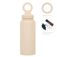 China New Cross-border Mobile Phone Magnetic Stand Water Cup Outdoor Large-capacity 1L Insulated Cup Stainless Steel Sports Water Bottle for sale