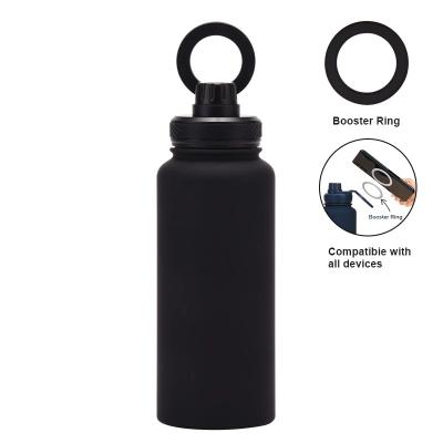 China New Cross-border Mobile Phone Magnetic Stand Water Cup Outdoor Large-capacity 1L Insulated Cup Stainless Steel Sports Water Bottle for sale