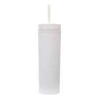 China The Manufacturer's New Cross-border Modern And Simple Frosted Double-layer Plastic Cup Is A Universal And Portable 16OZ Straight Cup for sale