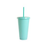 China New Export Straw Cups Large-capacity Frosted Texture Drinking Cups Tea Bar And Catering Supply Portable Cups Factory Wholesale for sale