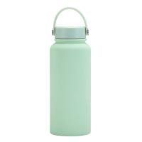 China New Stainless Steel Sports Water Bottle Large-capacity 1L American Wide-mouth Insulated Flask Portable Outdoor Customized Water Cup for sale