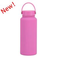 China New Stainless Steel Sports Water Bottle Large-capacity 1L American Wide-mouth Insulated Flask Portable Outdoor Customized Water Cup for sale