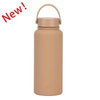 China New Stainless Steel Sports Water Bottle Large-capacity 1L American Wide-mouth Insulated Flask Portable Outdoor Customized Water Cup for sale