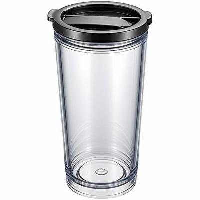 China Slide Closure Lid Plastic Tumbler 15 Oz Capacity Stackable and Durable Design for sale