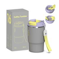 China Customized Cross-border Foreign Trade Insulated Flask Coffee Cups Double Drinking Drinkware Tether Water Tumbler Travel Portable Insulated Cups for sale