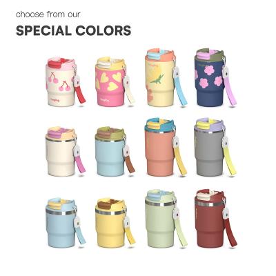 China Customized Cross-border Foreign Trade Insulated Flask Coffee Cups Double Drinking Drinkware Tether Water Tumbler Travel Portable Insulated Cups for sale