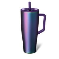 China Cross-border Ice Cup 304 Stainless Steel Insulated Flask With Straw Outdoor Large-capacity Handle Car Tumbler for sale