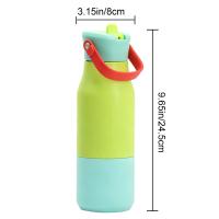 China New Cross-border Detachable Handle Stainless Steel Insulated Bottle Straw Water Flask Macaron Color-blocking Outdoor Cold Insulation Cup for sale