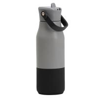 China New Cross-border Detachable Handle Stainless Steel Insulated Bottle Straw Water Flask Macaron Color-blocking Outdoor Cold Insulation Cup for sale