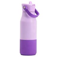 China New Cross-border Detachable Handle Stainless Steel Insulated Bottle Straw Water Flask Macaron Color-blocking Outdoor Cold Insulation Cup for sale