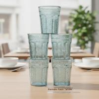 China Stackable Plastic Tumbler BPA Free Double Wall Durable Lightweight Drinkware Ideal for Restaurants Cafes and Event Venues for sale