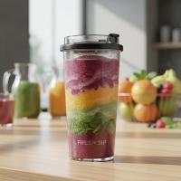 China Slide Closure Plastic Tumbler Cylinder Suitable for Cold Drinks Smoothies and Juices in Hospitality Industry for sale