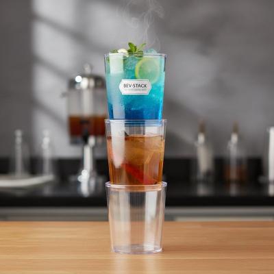 China Stackable Plastic Tumbler Cylinder Suitable For Hot And Cold Drinks Perfect For Catering Services And Beverage Stations for sale