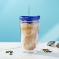 China Slide Closure Plastic Tumbler Reusable Double Wall Insulated Cup Suitable for Coffee Tea and Outdoor Activities for sale