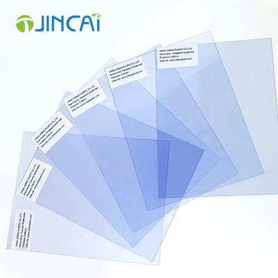 China JINCAI Super Clear Transparent Rigid PVC Plastic Sheets 1mm Thick with PE Protective Film for sale