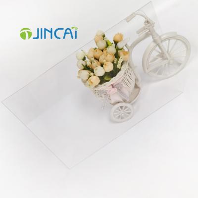 China JINCAI Clear Rigid PVC Sheet 0.5mm Thick Transparent Folding Box Material for sale
