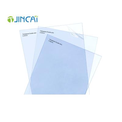 China JINCAI Transparent Hard PET PVC Plastic Sheet 0.5mm 1.2m x 2.4m Custom Size for sale
