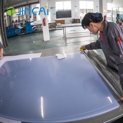 China JINCAI Flexible Transparent PVC Sheet 1.5mm 2mm 3mm for Bending Garment Template for sale