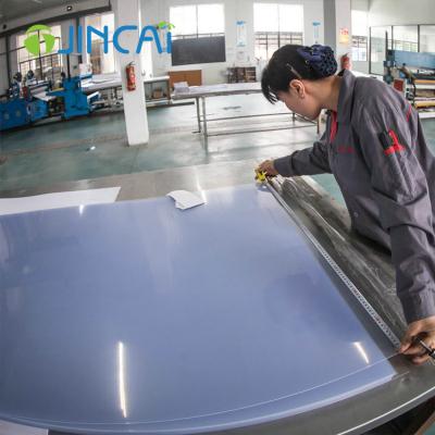 China JINCAI 300 Micron 4x8 ft Rigid Clear PVC Sheet Waterproof Fireproof Transparent Hard Panel for sale