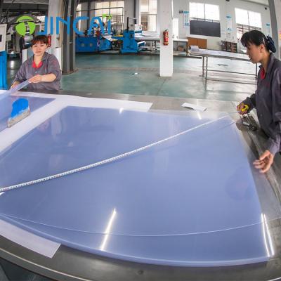 China JINCAI Transparent Rigid PVC Sheet 1000x1500mm 1.5mm Thick for Garment Template for sale