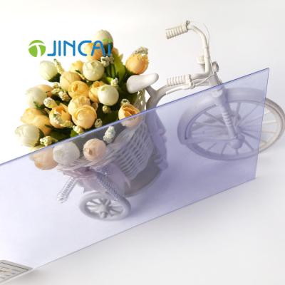 China JINCAI Fireproof Transparent PVC Sheet Flexible Semi Clear Vinyl Fabric 0.5mm Thick for sale