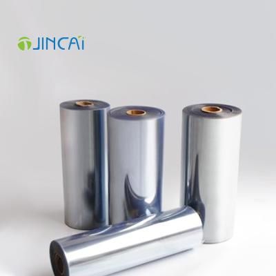 China JINCAI 0.35mm Transparent PVC Rigid Film Roll for Egg Tray Thermoforming Semi-Rigid Plastic Sheet for sale