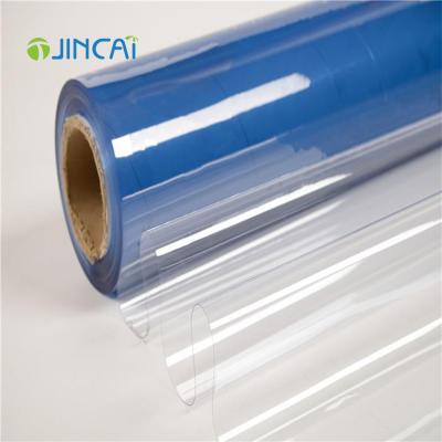 China JINCAI Super Clear PVC Roll Film 0.1mm Thickness Transparent Soft Plastic Wrap for sale