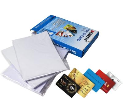 China JINCAI Transparent PVC Plastic Sheet for Inkjet Printing A4 Size 0.3mm Thick Blank ID Card for sale